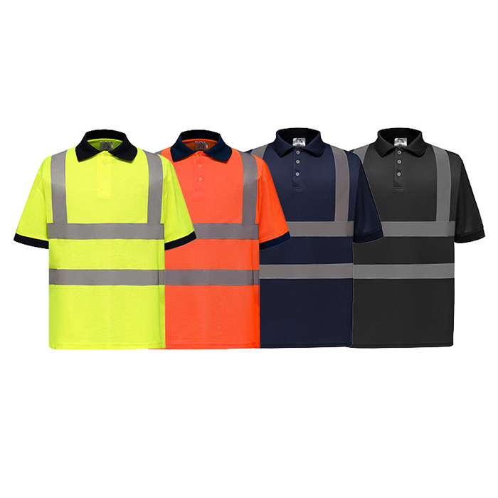 Safety Polo Shirt with Reflective Stripes | globalbrandpromo.com